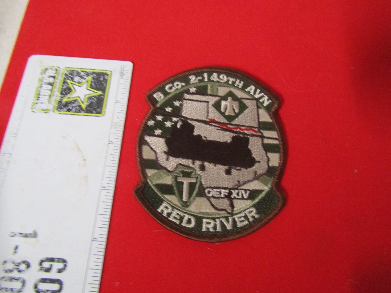 MILITARY PATCH SEW ON B CO 2-149TH AVIATION OEF XIV RED RIVER | eBay