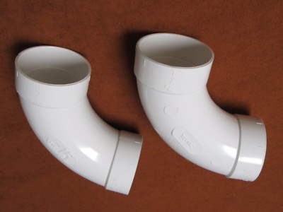 (2) 90 Long Sweep 2" Central Vacuum PVC Rough-in Fitting | eBay