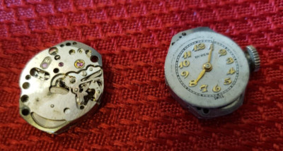 Vintage LOT of 2 1950's Ladies Buren Semag Watch Movement White Dial ...
