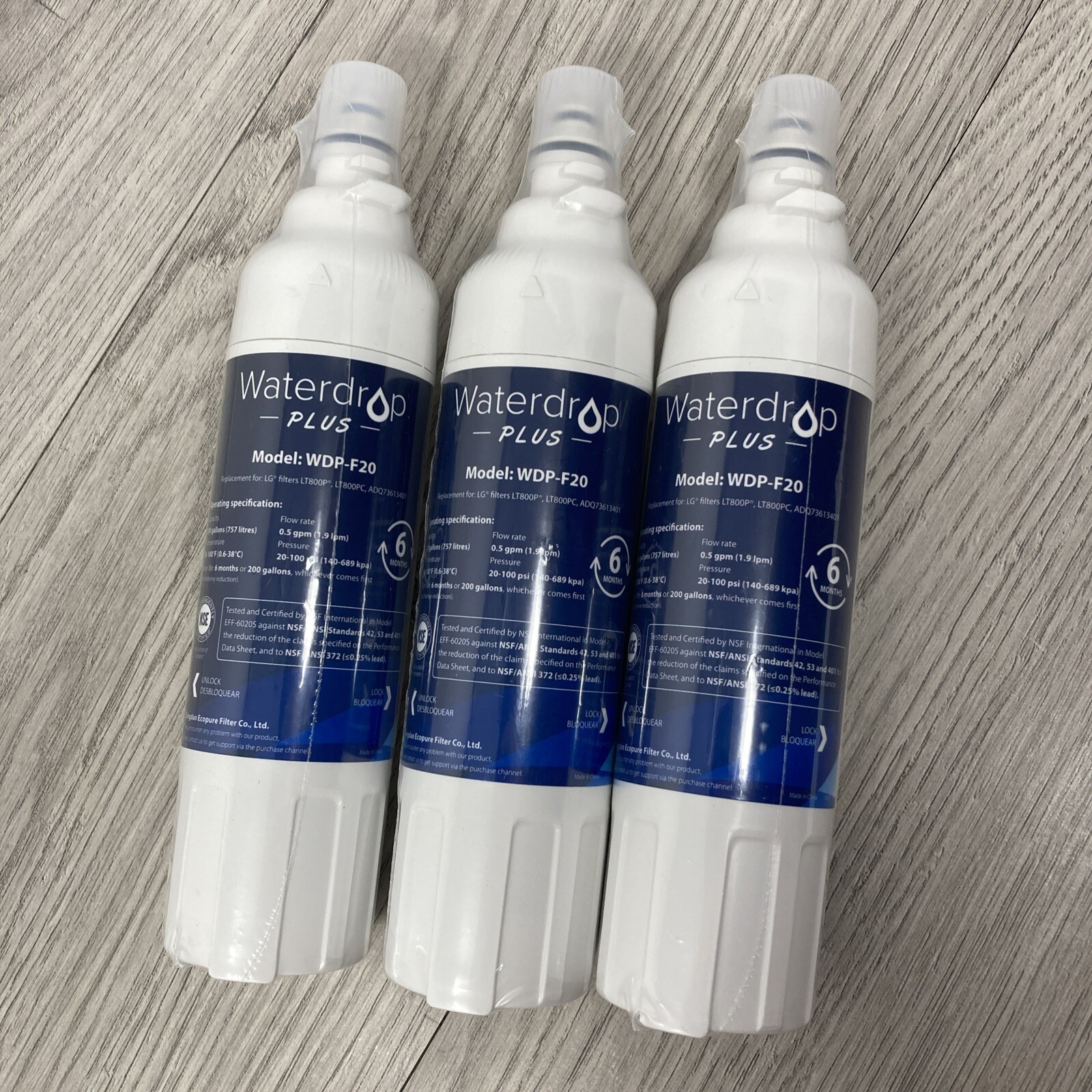 Waterdrop Plus WDP-F20 Replacement Water Filters Set of 3 New | eBay