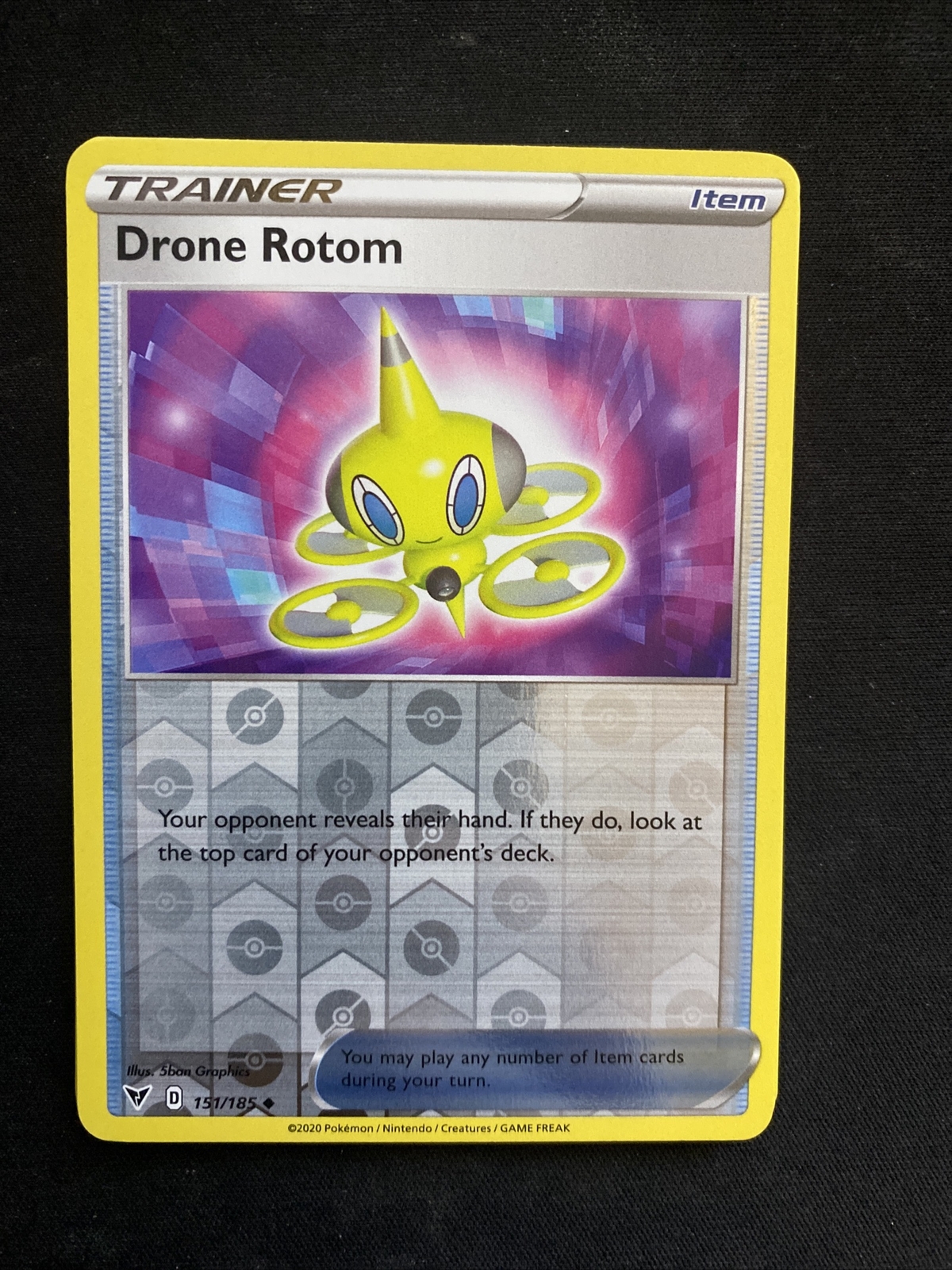 Pokemon Vivid Voltage Drone Rotom 151/185 Reverse Holo Uncommon Pack ...