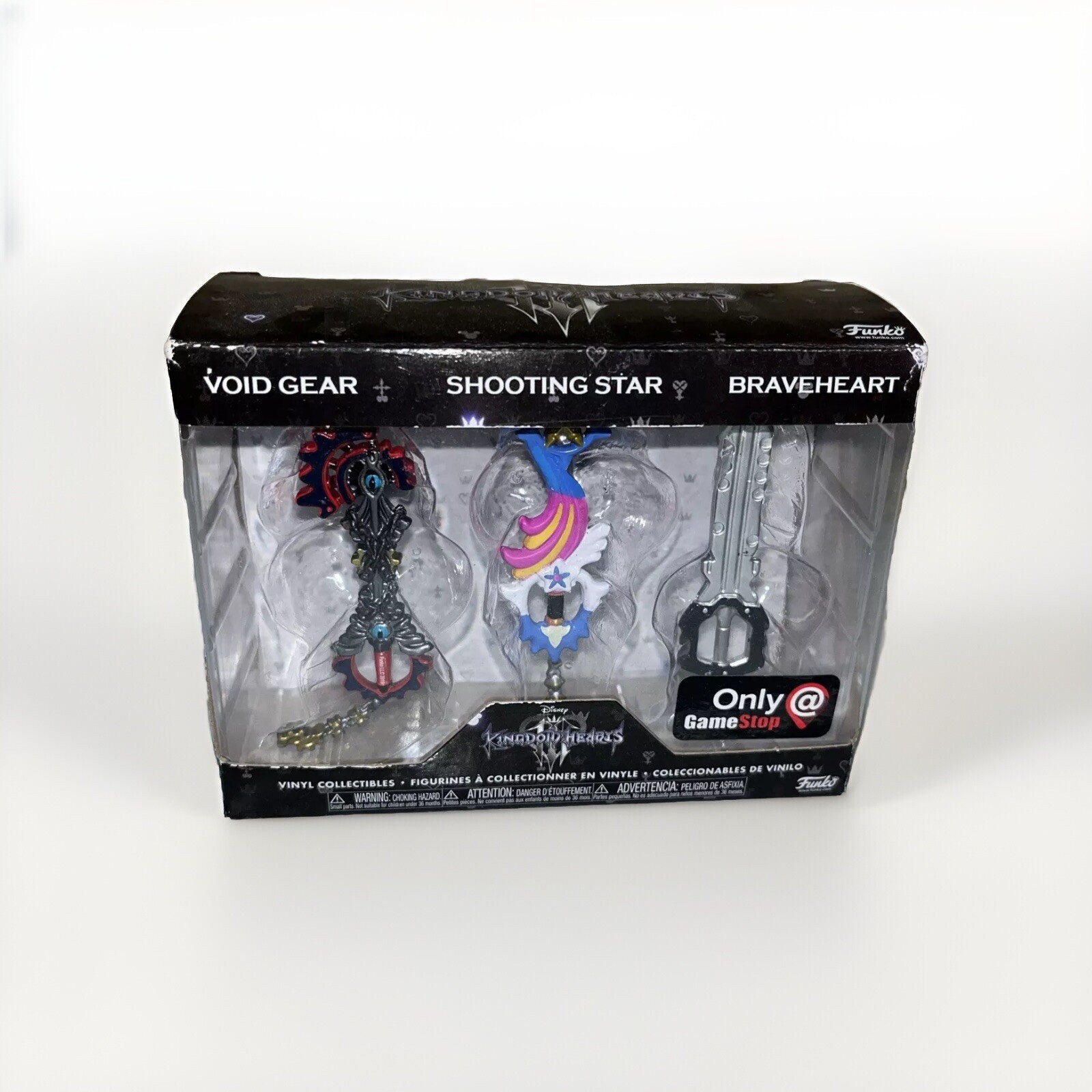 Funko Kingdom Hearts Void Gear Shooting Star Braveheart 3 Pack Keyblade ...