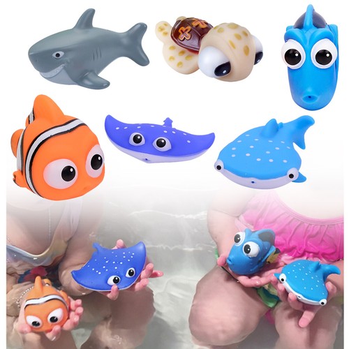 6X Finding Dory Nemo Bath Squirters Set Bath Toys Baby Floating Squirt ...