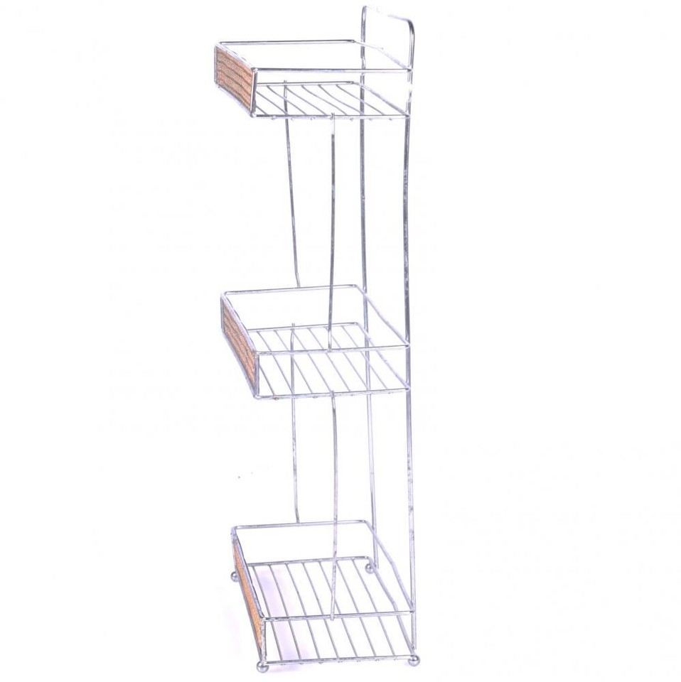 Chrome Gold 3 Tier Bathroom Hanging Shower Caddy Storage Rack Shelves ...