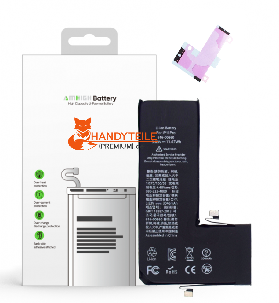 Replacement Battery for iPhone 11 Pro Max AMHigh Battery 3969mAh Accu ...