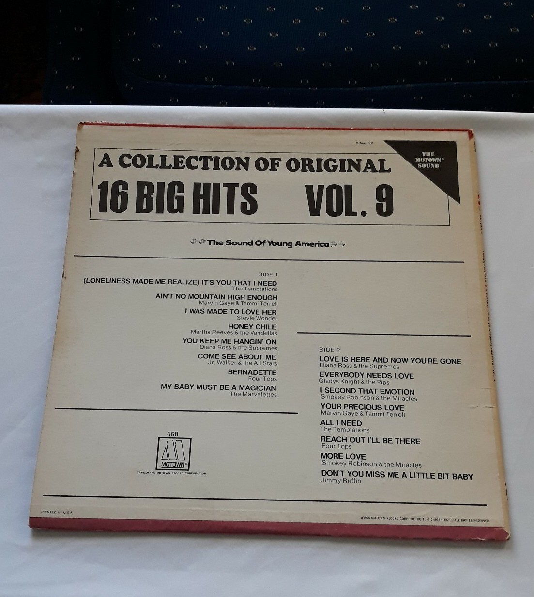 LP The Motown Sound A Collection of Original Big Hits Col. 9 1969 | eBay
