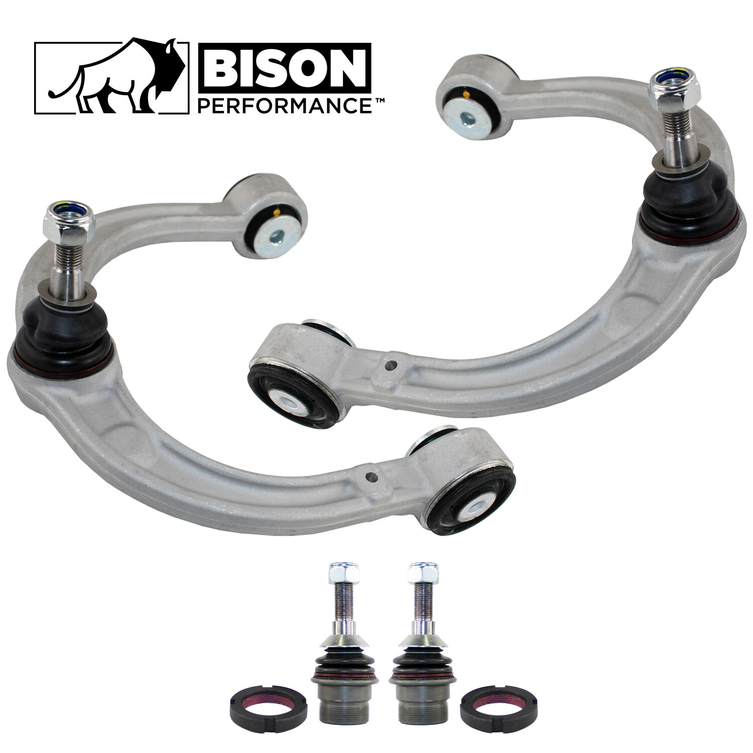Bison Performance 4pc Front Upper Control Arm Lower Ball Joint Kit For ...