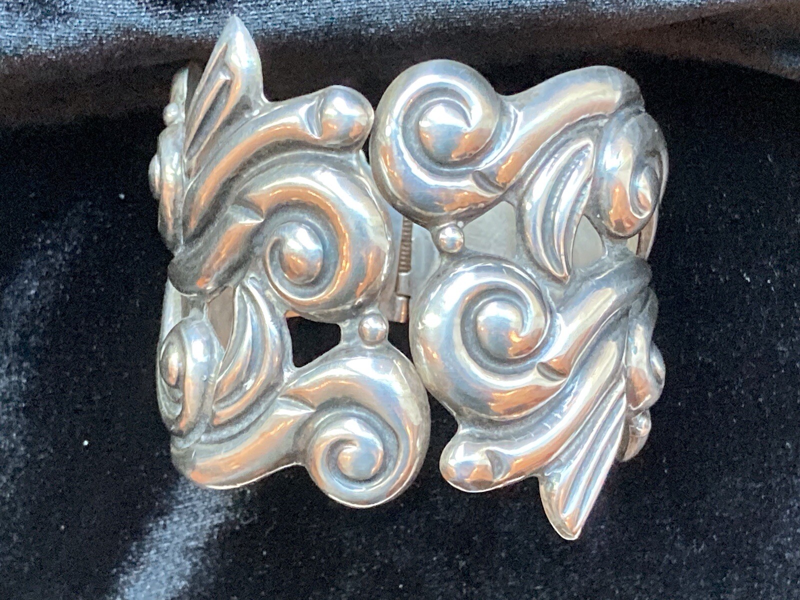 Taxco Mexican Silver Bracelet - Gem
