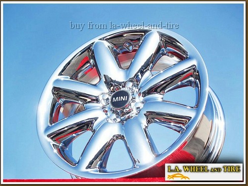 SET OF 4 NEW CHROME 17" MINI COOPER S OEM FACTORY WHEELS RIMS CLUBMAN ...