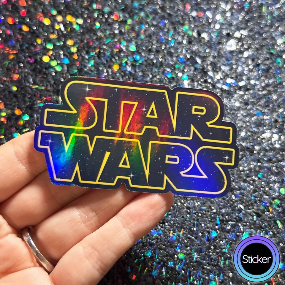 Star Wars Sticker, Star Wars Galaxy Logo Sticker, Holographic | eBay