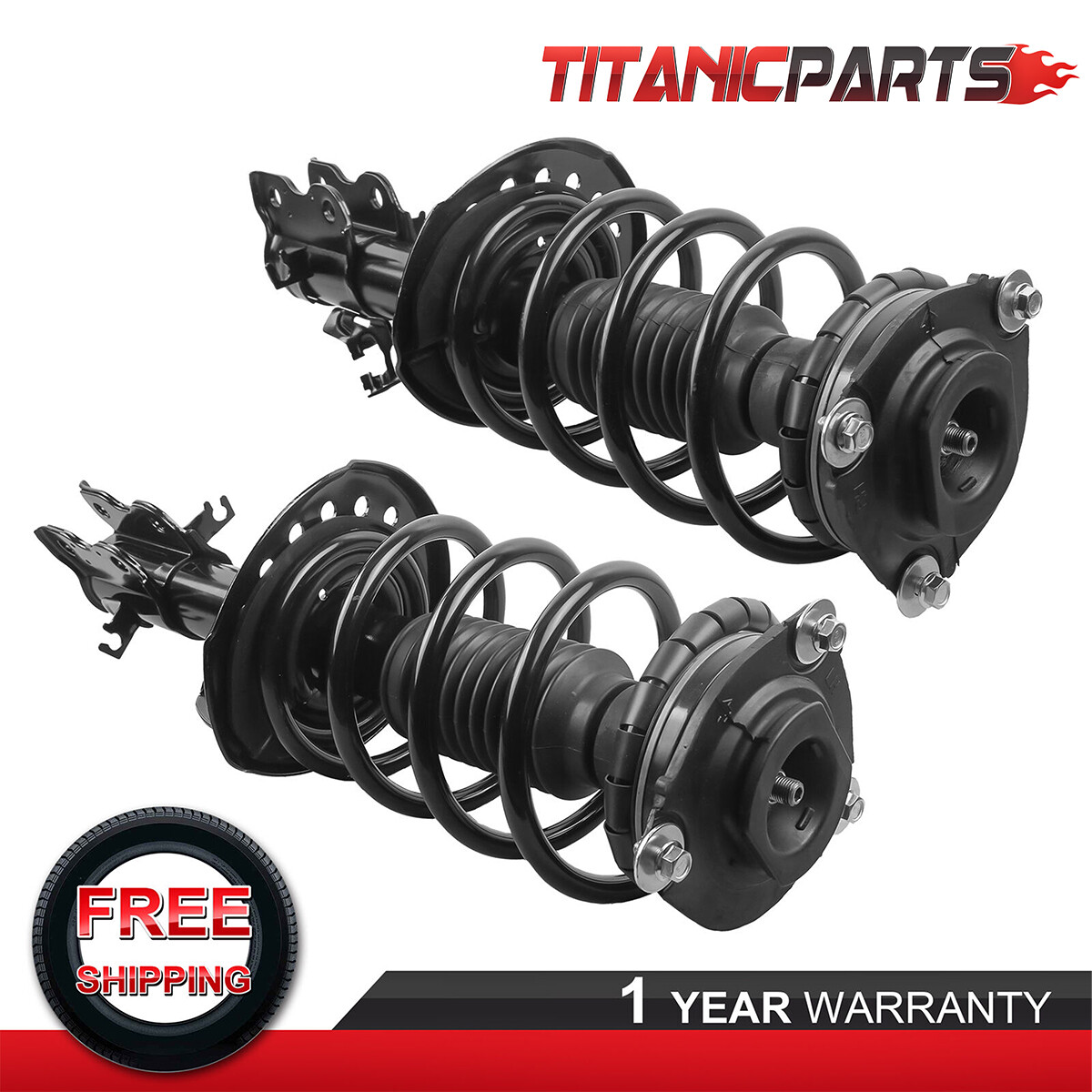 2PCS Front Shocks Complete Struts Assembly For Nissan Sentra I4-1.8L ...