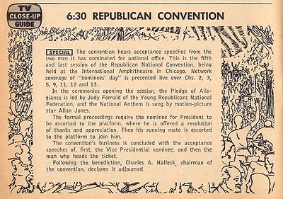 1960 REPUBLICAN NATIONAL CONVENTION AD/JUDY FRENALD/CHARLES HALLECK ...