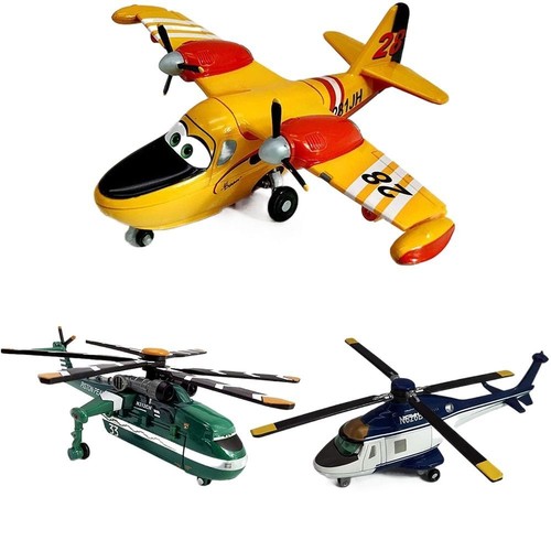 Lifelike Pixar Planes Toys Cartoon Airplane Model Cute Helicopter Model ...