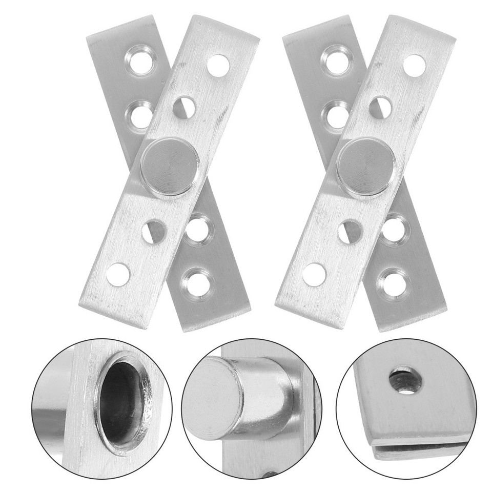 2pcs Stainless Steel Invisible Pivot Hinge 360° Hidden Wood Door ...
