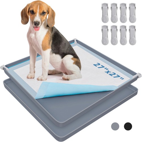 Large Dog Pee Pad Holder - 2 Pack Silicone Puppy Pad Holder - High Edge ...