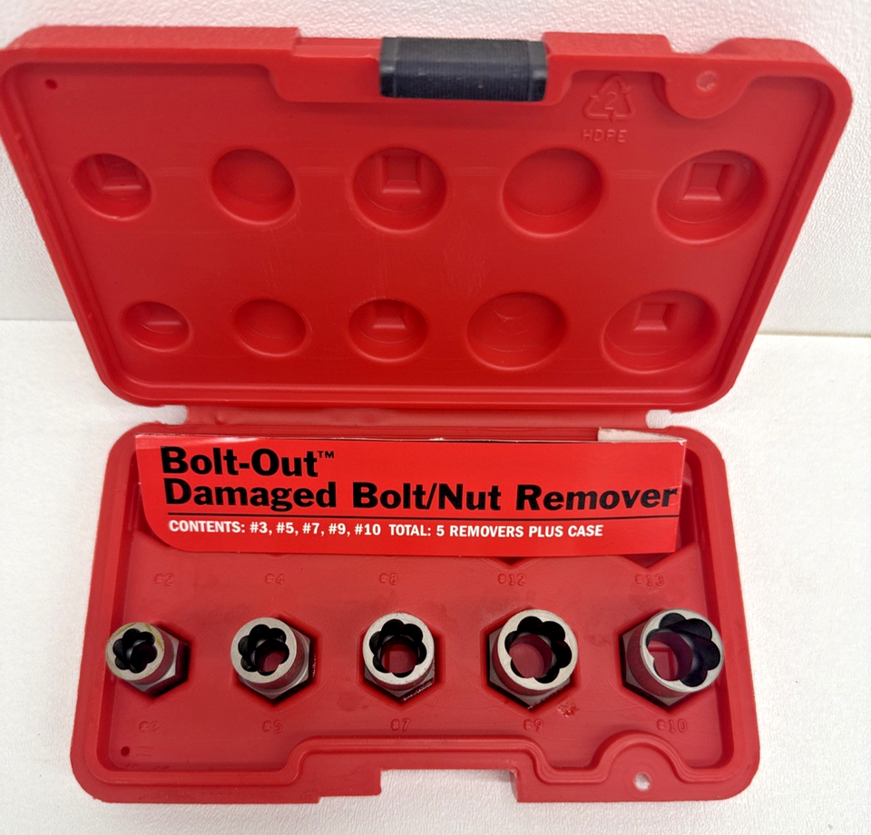 Craftsman 5 Pc #3 #5 #7 #9 #10 EXT Bolt Nut Remover Nut Extractor ...