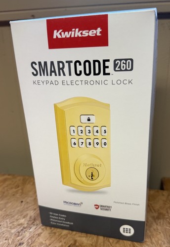 Kwikset Smartcode 260 Keypad Electronic Lock (Polished Brass) | eBay