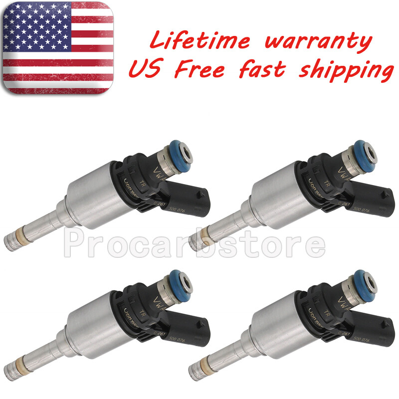 4x Fuel Injectors 0261500076 For Audi A4 A3 A5 TT VW T5 Eos CC 2.0L ...