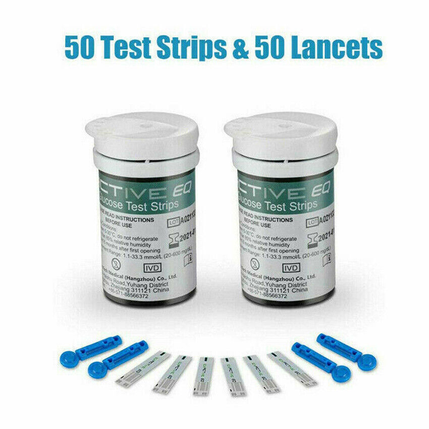 Blood Glucose Kit Glucometer Sugar Meter Monitor Diabetes+Test Strips ...