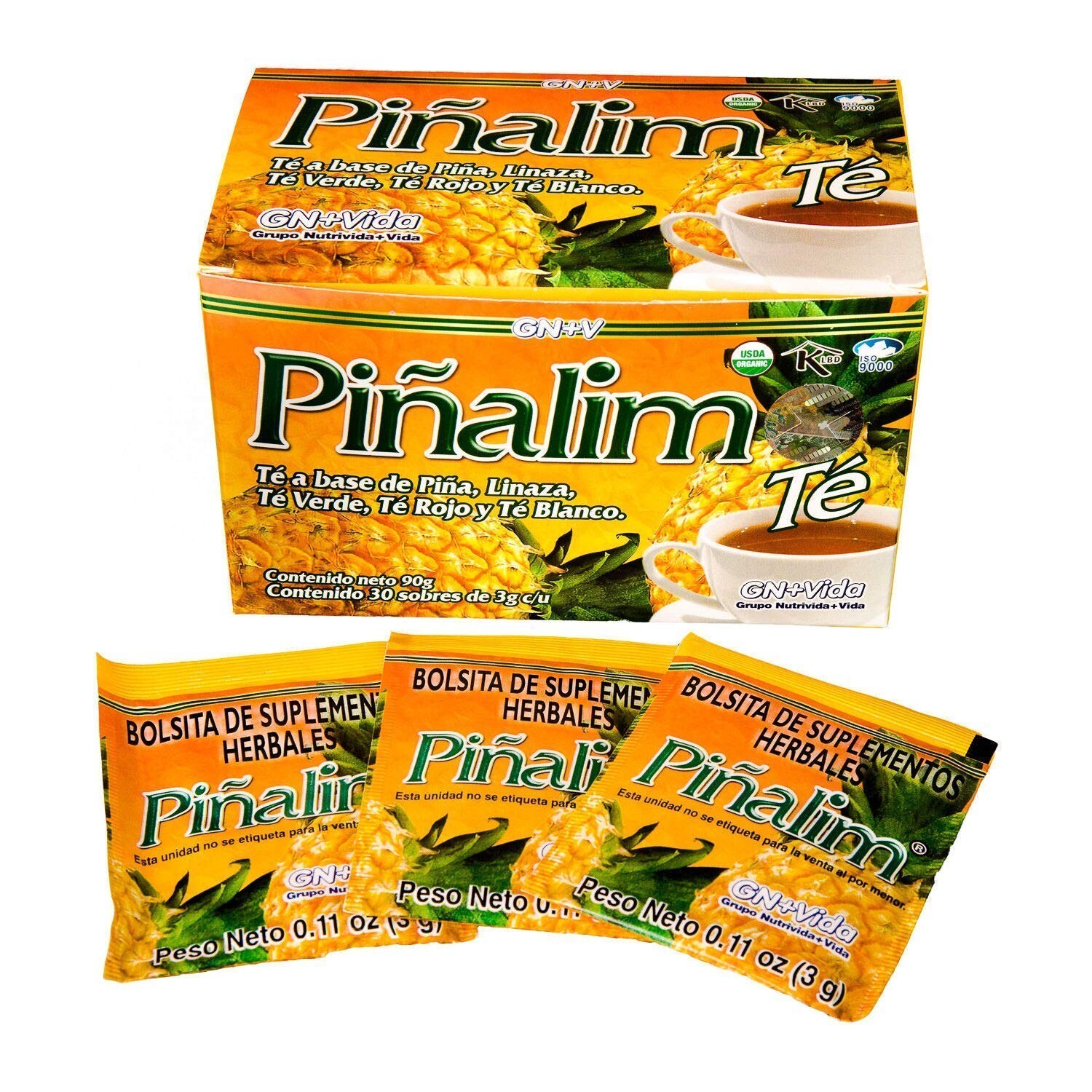 5-Pack Pinalim GN+Vida Tea Piñalim Pineapple Mexican Diet 150 Days FREE ...