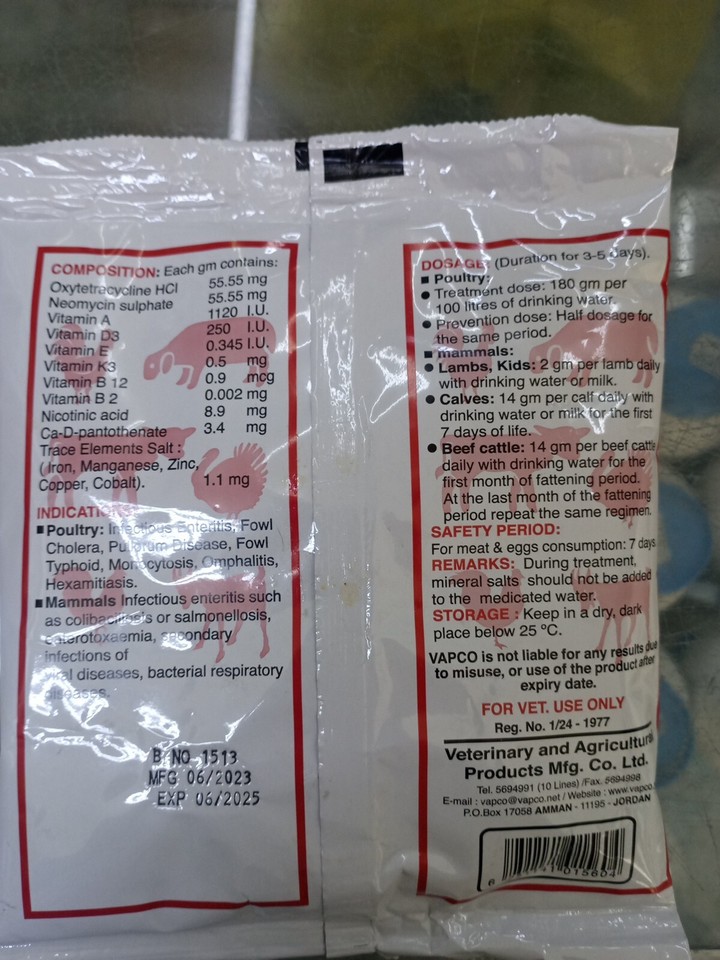 180 Grams Powder For poultry , Calves , Lambs And Kids Vapco | eBay