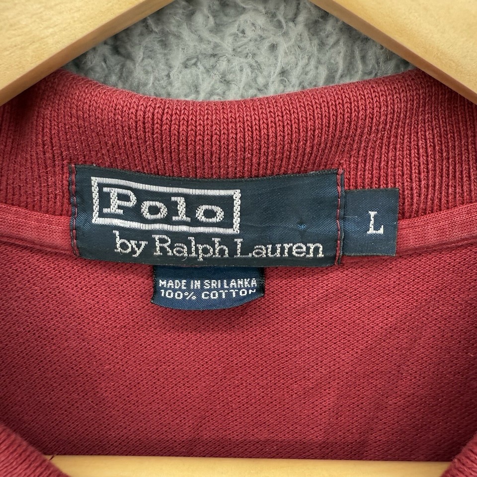 Ralph Lauren Polo Shirt Mens XL Red Short Sleeve Blue Pony Golf ...