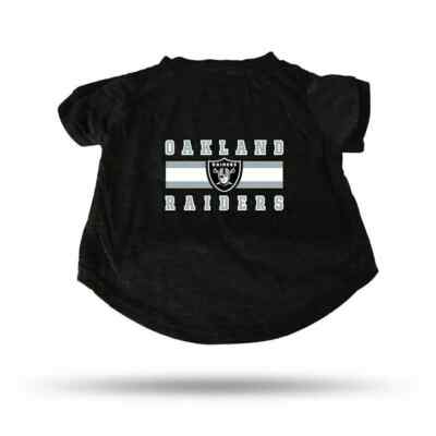 OAKLAND RAIDERS DOG CAT T-SHIRT PREMIUM COTTON TAGLESS TEE SMALL LARGE ...