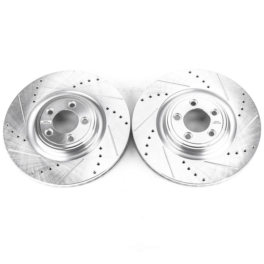 Disc Brake Rotor Set-Front Drilled, Slotted and Zinc Plated Brake Rotor ...