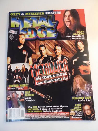 Metal Edge Magazine October 1998 Ozzy Metallica, Kiss S7 | eBay