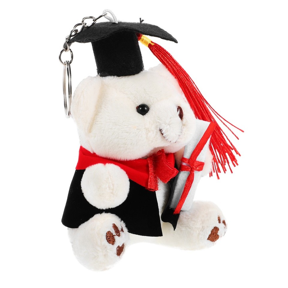 Bear Pendant Keyring Stuffed Chain Ornament Graduation Season Animal ...