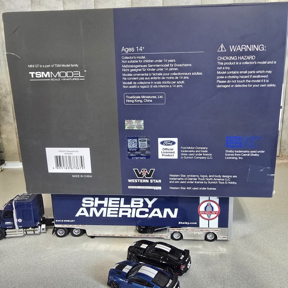 DCP MINI GT/TSM SCALE MODEL Western Star Shelby GT Transporter Set. # ...