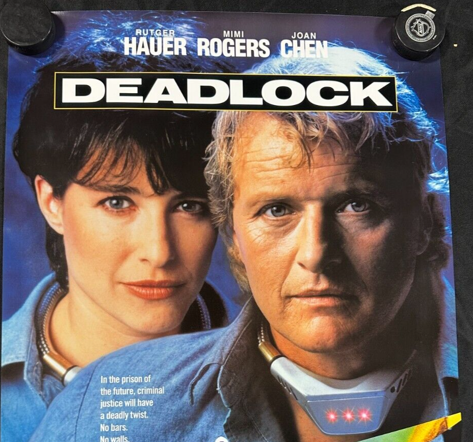 1991 DeadLock Promo Movie Poster 25x38 Rutger Hauer, Mimi Rogers,J.Chen ...