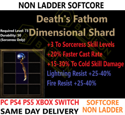 PC PS4 PS5 XBOX SWITCH Non-Ladder Death's Fathom Diablo 2 Resurrected ...