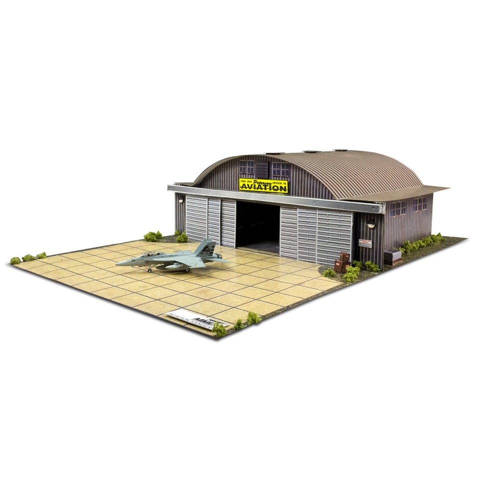 1/87, 1/200, HO Scale Aircraft Hanger & HO Aircraft Model Display ...