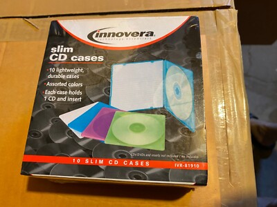 Lot of 10 NEW Innovera Slim CD DVD Disc Plastic Jewel Case Clear ...