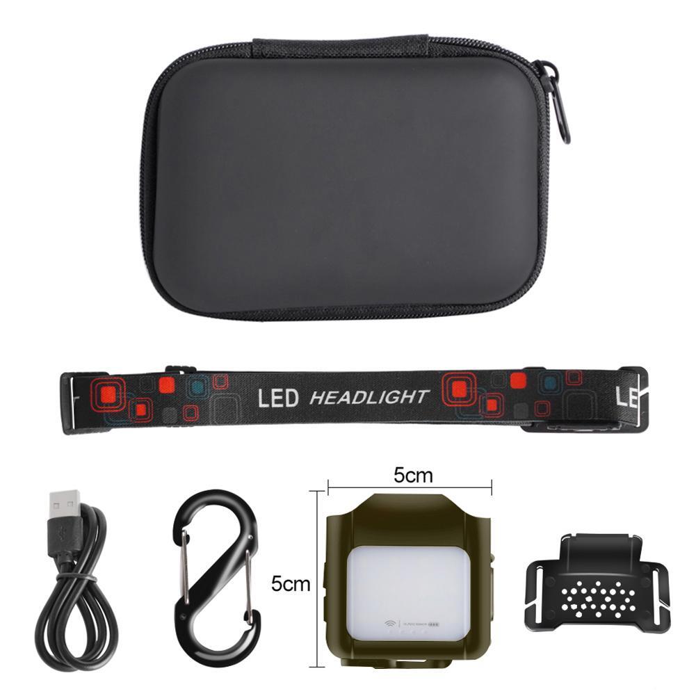 Waterproof Sensor Camping Headlamp COB LED Cap Clip Head Lamp (NO Car ...