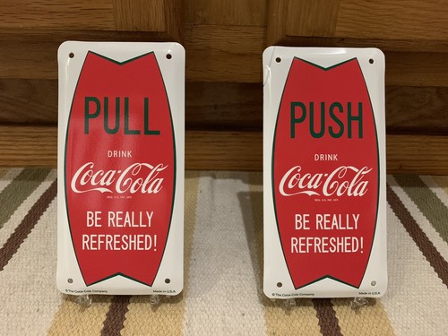 Coca Cola Push Pull Metal Door Fountain Service Button Coke Soda ...