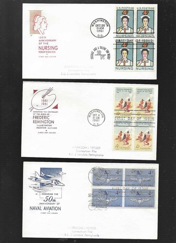US FDC FIRST DAY COVERS COLLECTION 1961 1962 WITH BLOCK LOT OF 12 | eBay