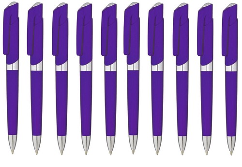 Cosmos Rétractable Stylos à Bille Métallique Violet Noir Encre 10 ...