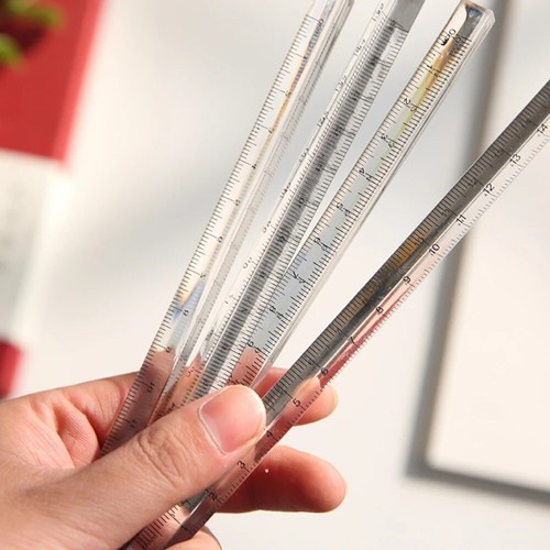 Clear Scale Transparent Triangle Ruler Student 607473228339 | eBay ...