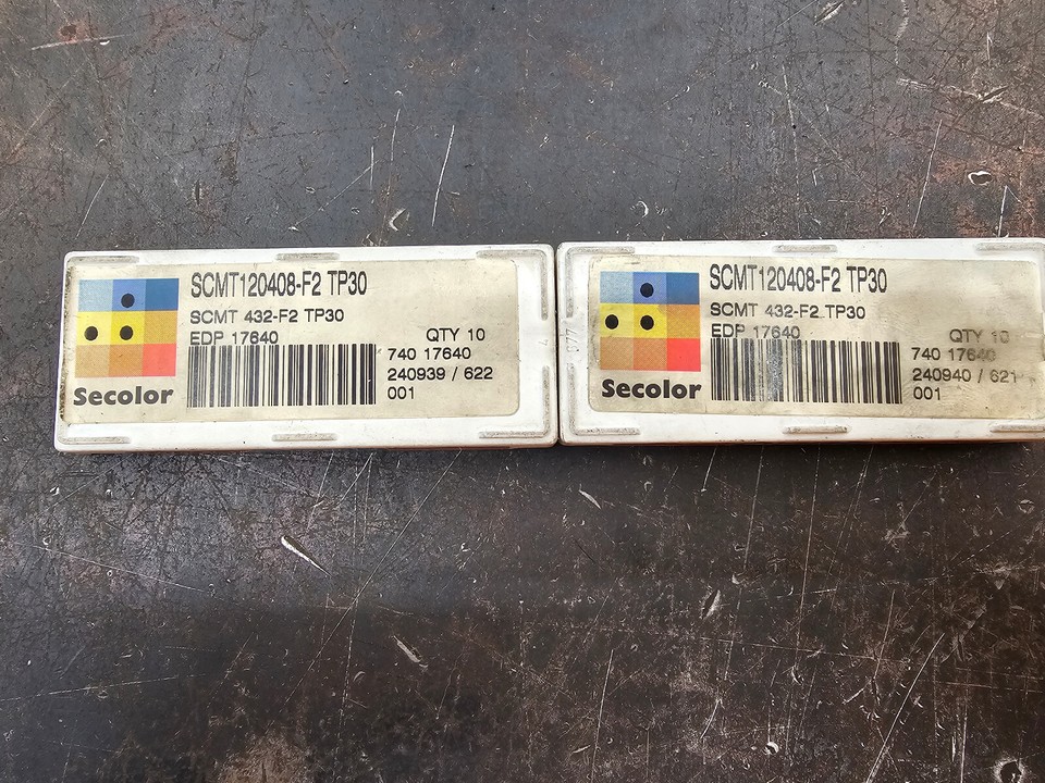 Qty 10 Seco SCMT 432 F2 SCMT120408-F2 17640 TP30 Grade Carbide Inserts | eBay