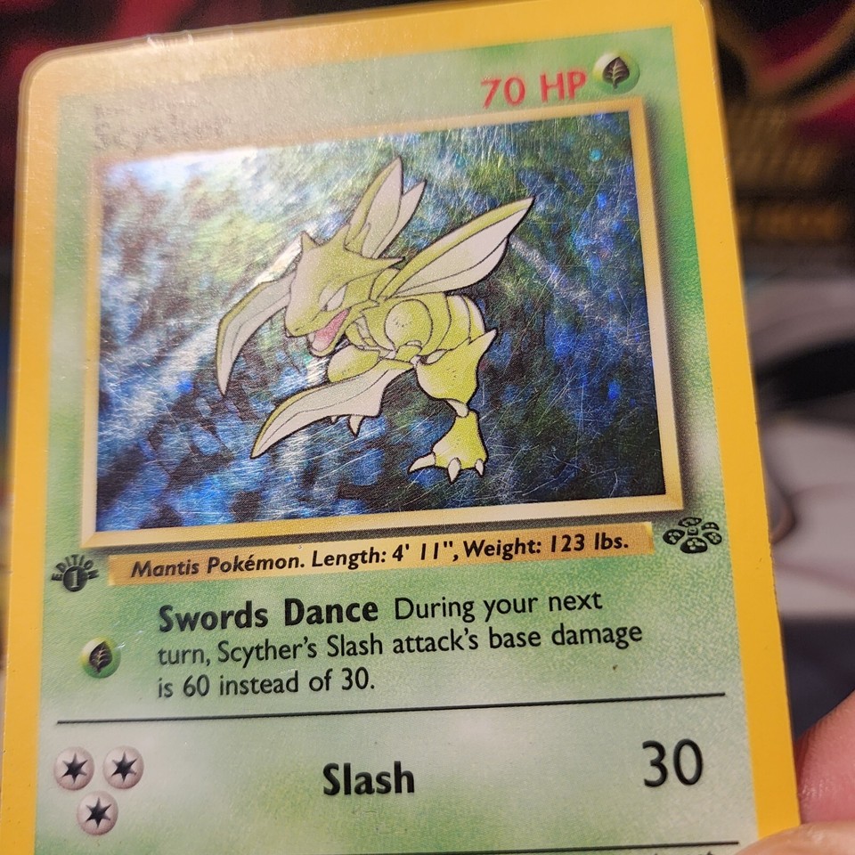 Pokémon TCG Scyther Jungle 10/64 Holo 1st Edition Holo Rare | eBay