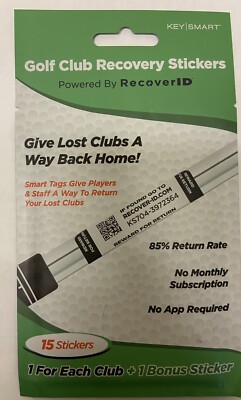 KeySmart RecoverID Golf Club Recovery Labels Stickers - 15 Pack ...
