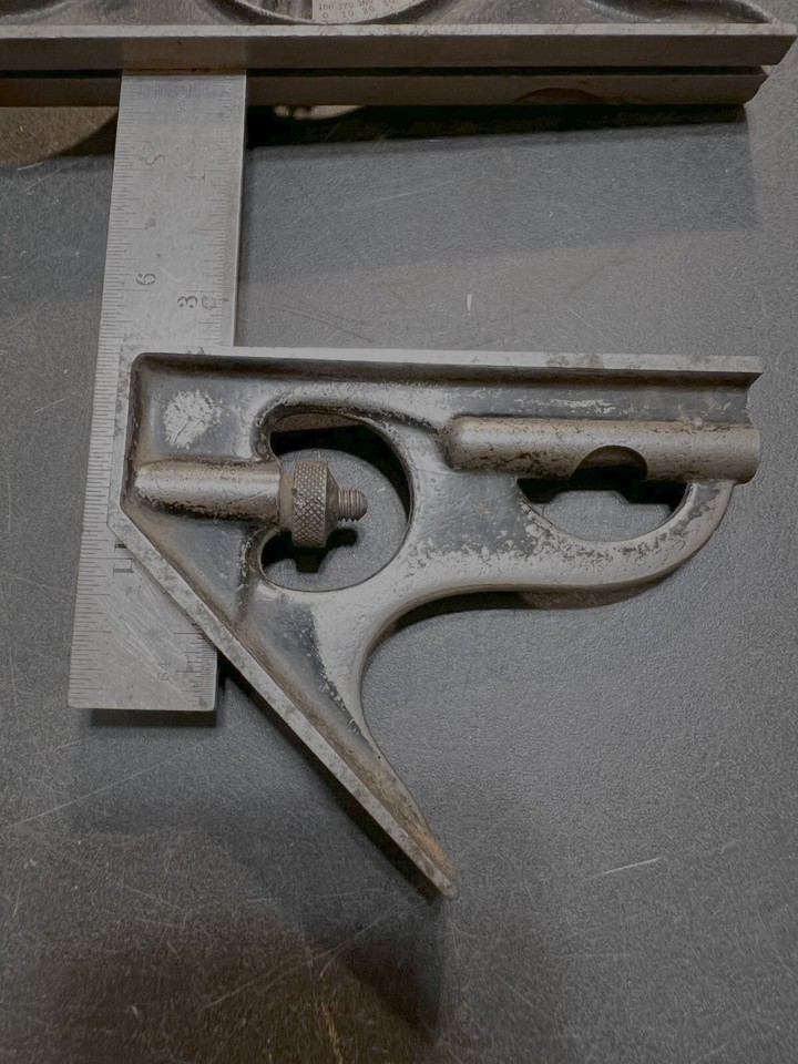 Vintage L.S. Starrett Company 4-piece Machinist Combination Square 12 ...
