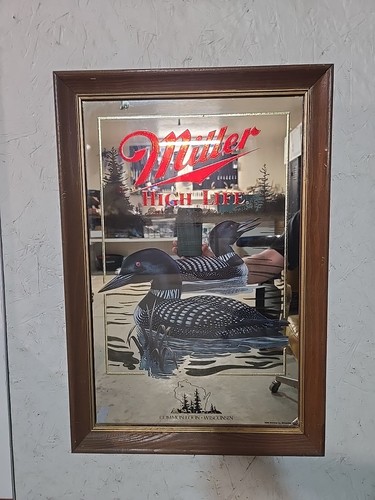 Miller High Life Beer Common Loon Mirror Wisconsin Wildlife Series ...