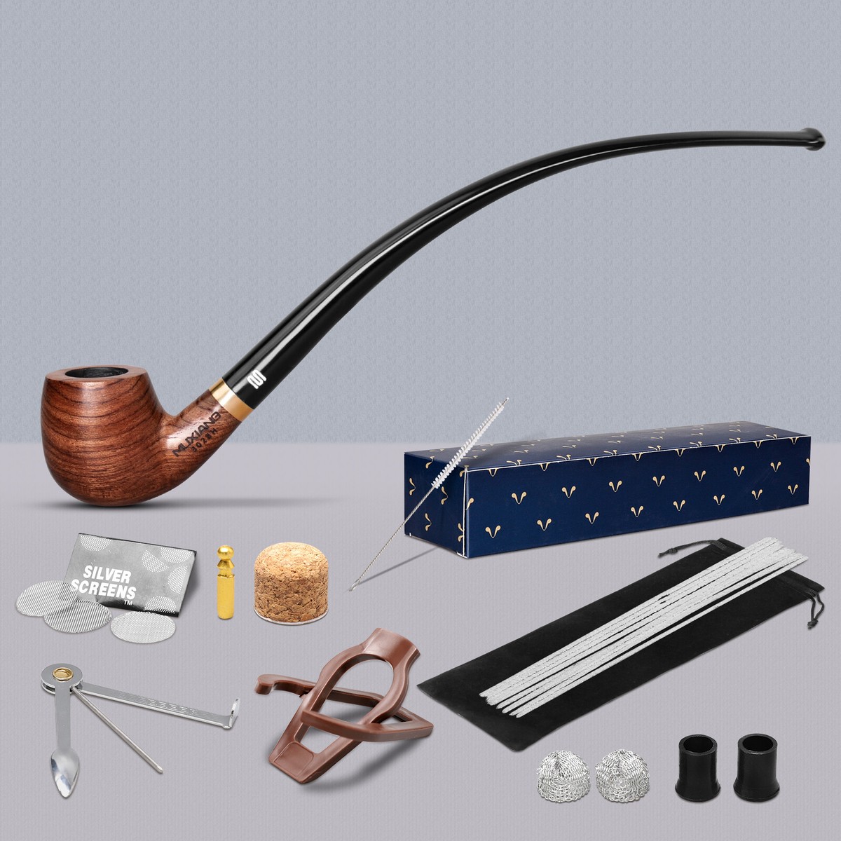 Lord Of The Rings Style Pipe Churchwarden Tobacco Pipe - Long Stem ...