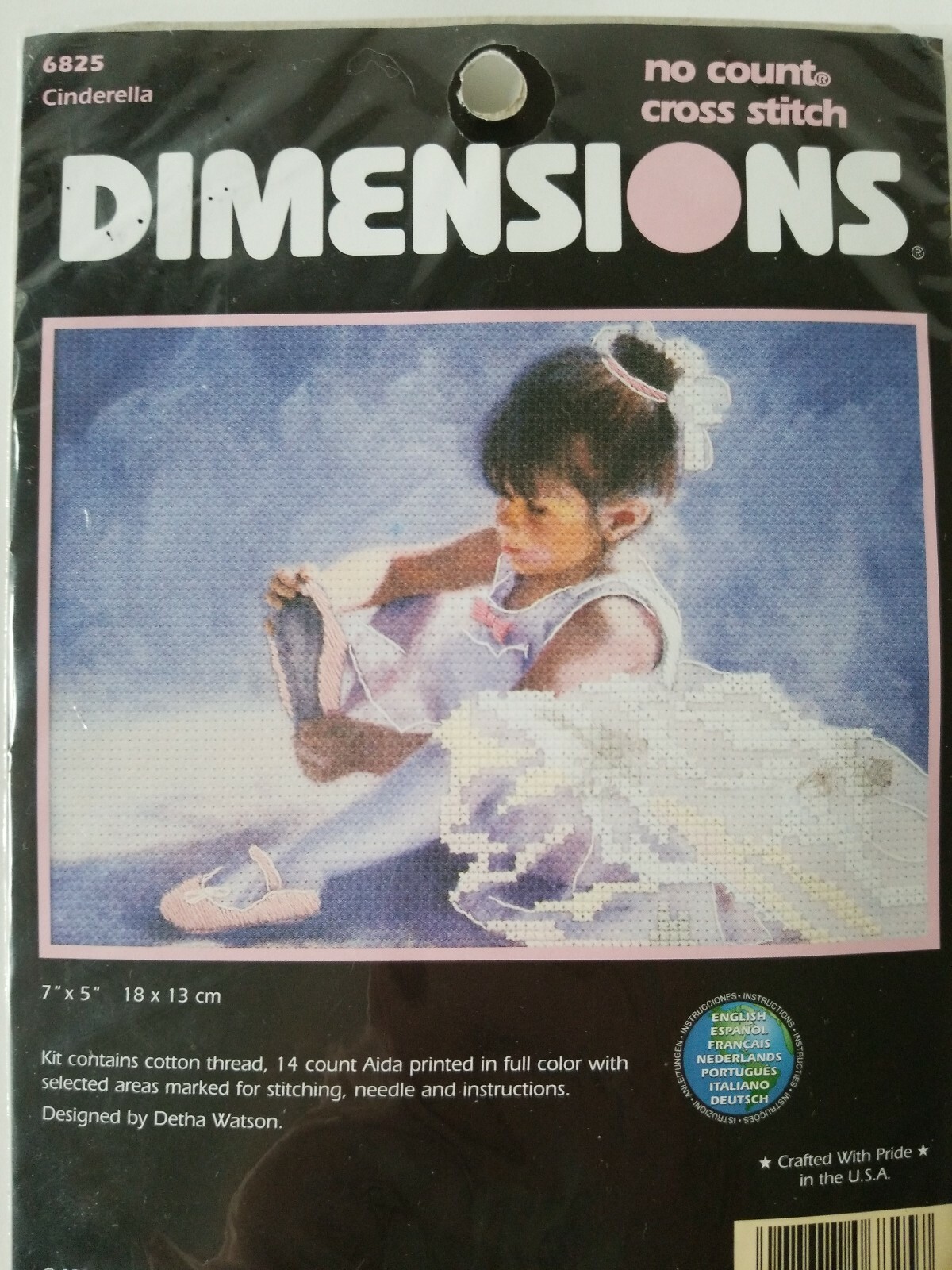 Dimensions Cinderella Cross Stitch Kit Ballerina Girl 7x5" Detha Watson ...