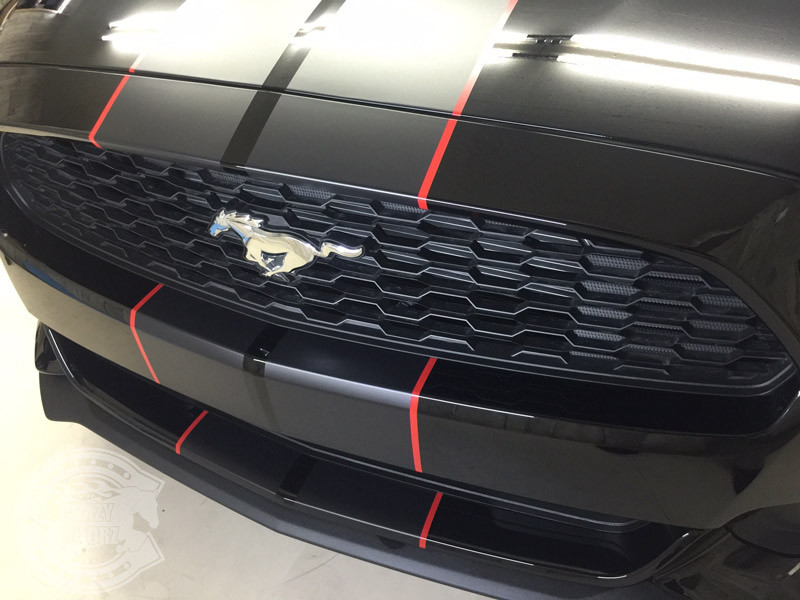 Ford Mustang Racing Stripes 36 Feet 10" Graphic Decal Sticker & Red ...