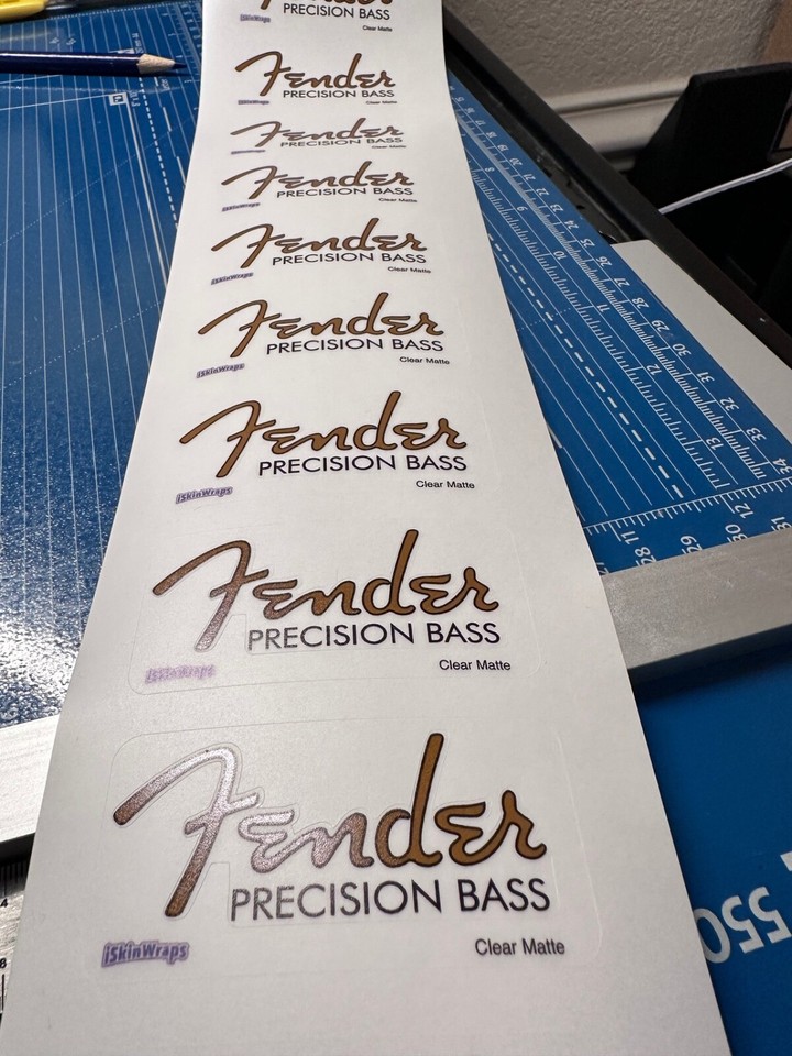 Fender Precision Bass Headstock Sticker, Clear Vinyl Fender Sticker, pk ...