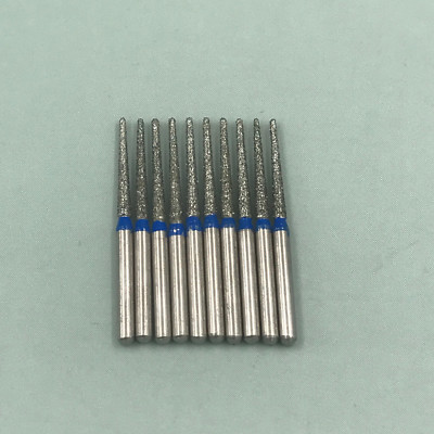 100 Dental Diamond Bur Bits Drill Taper Round End FG 1.6mm TR-11 for ...